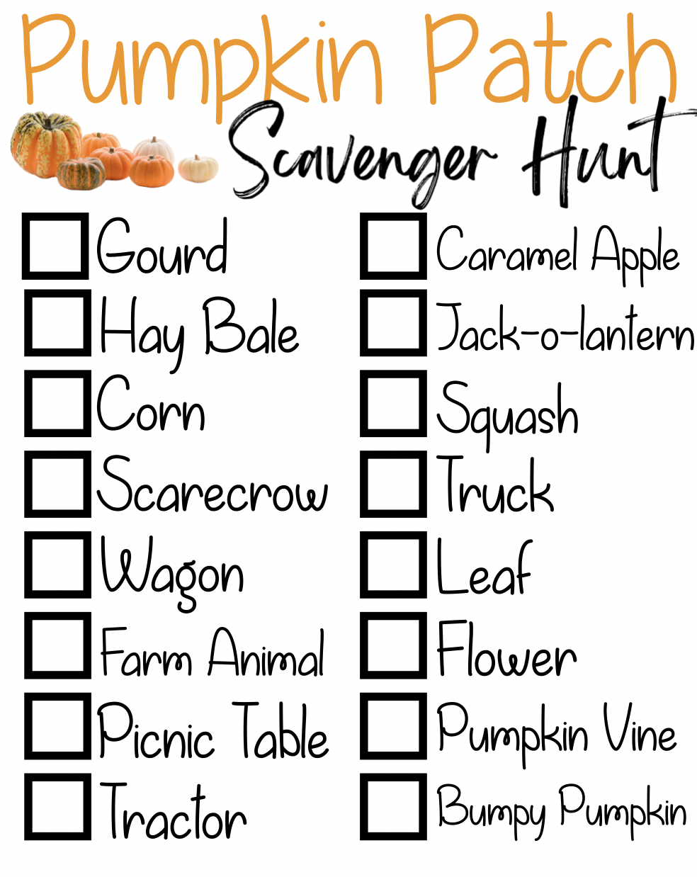 7 Insanely Fun Printable Fall Scavenger Hunt For Kids