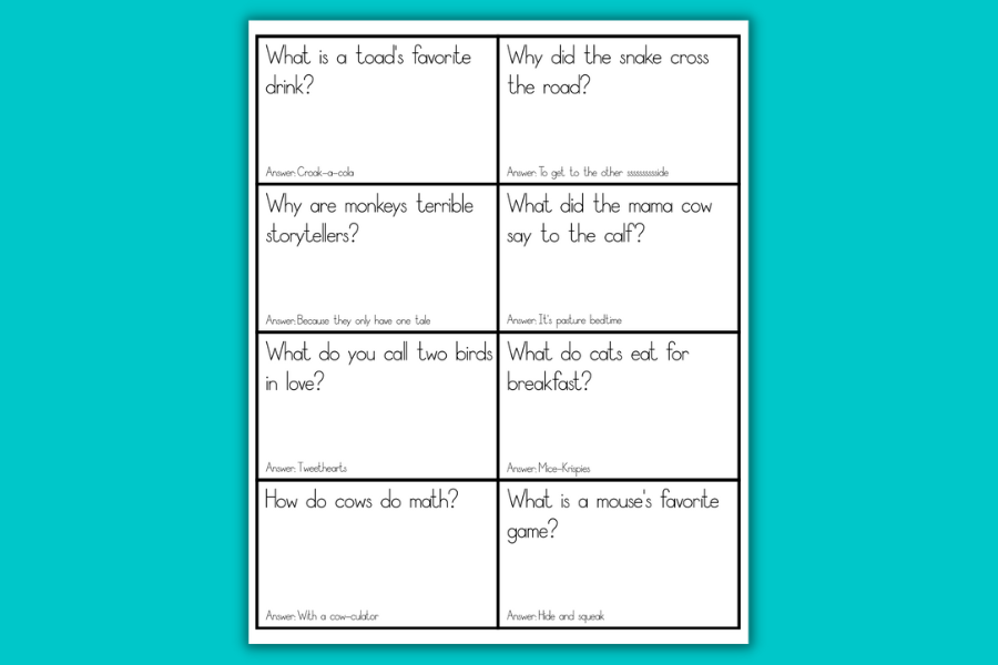 240+ FREE Printable Kid Lunch Jokes To Put In Your Child's Lunchbox For ...