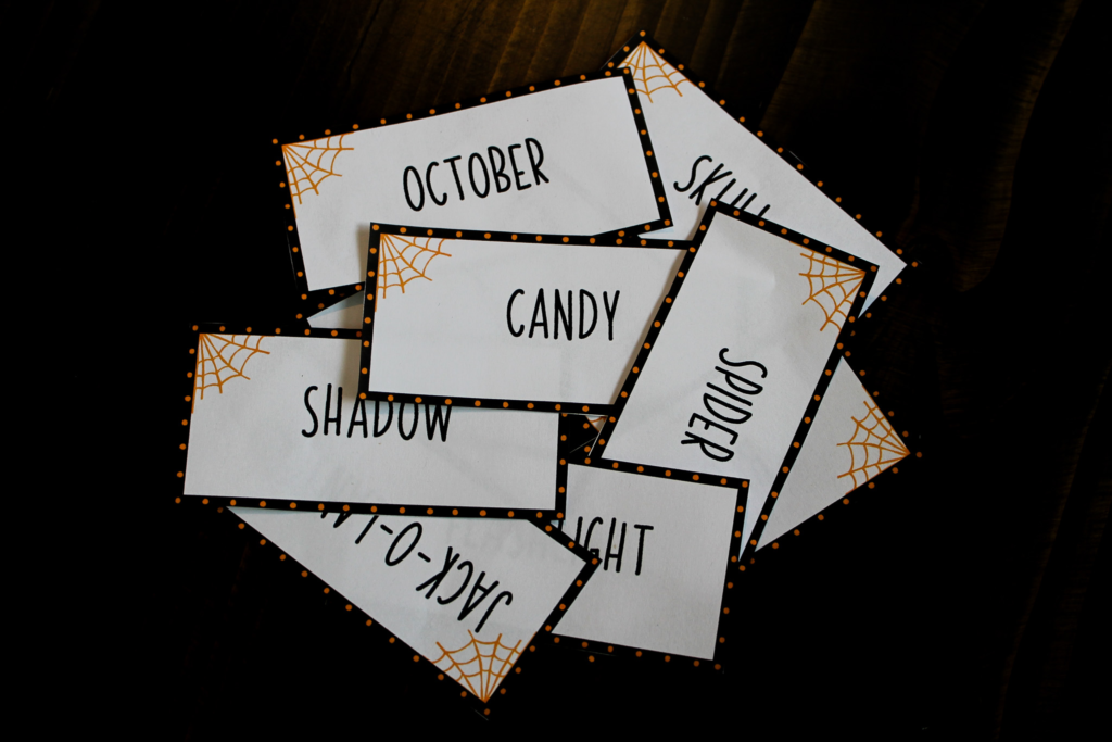 Halloween Charades Card Game (Free Printable)