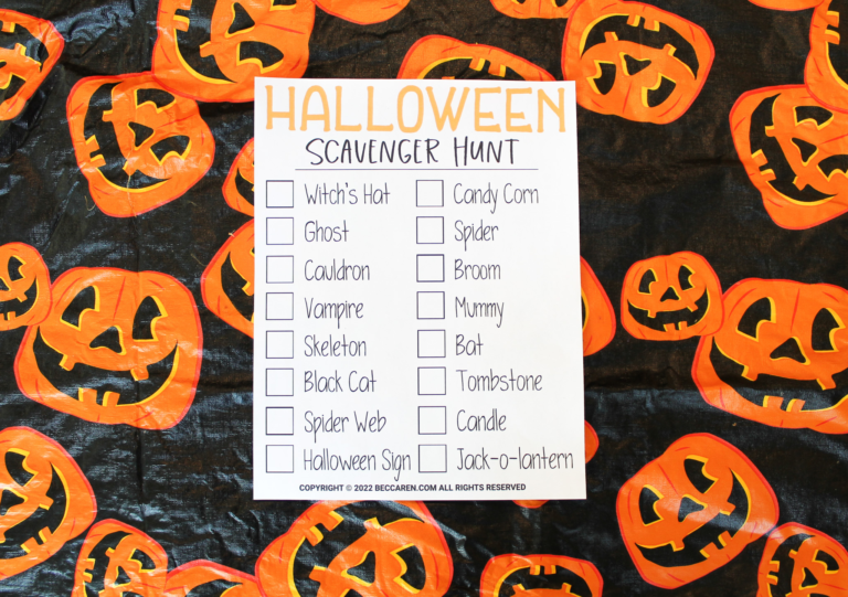 FREE Halloween Scavenger Hunt Printable Your Kids Will Love