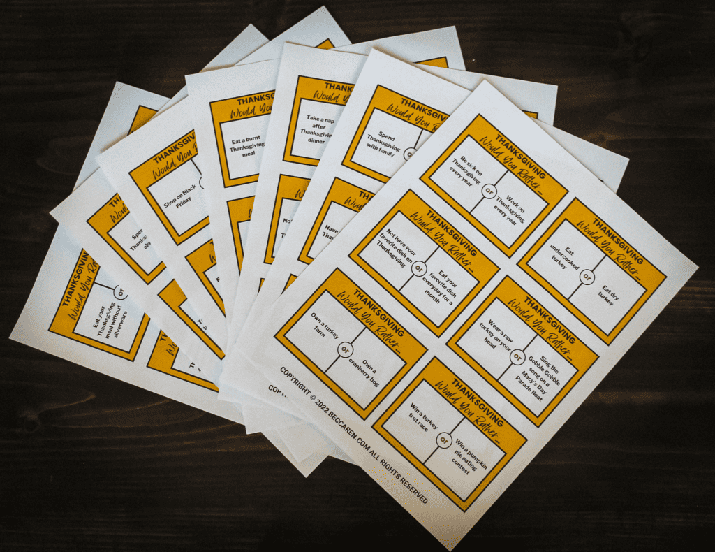 42 Hilarious Thanksgiving Would You Rather Questions To Ask Over ...