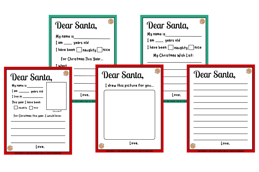 5 Adorable Free Printable Letters To Santa Claus