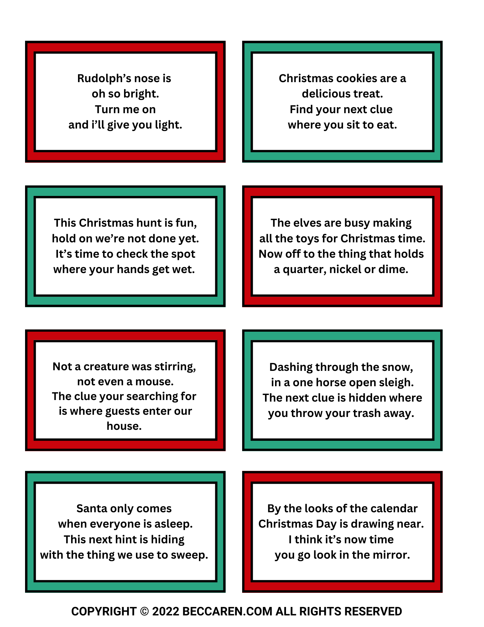 24 Christmas Scavenger Hunt Clues For An Epic Holiday Treasure Hunt