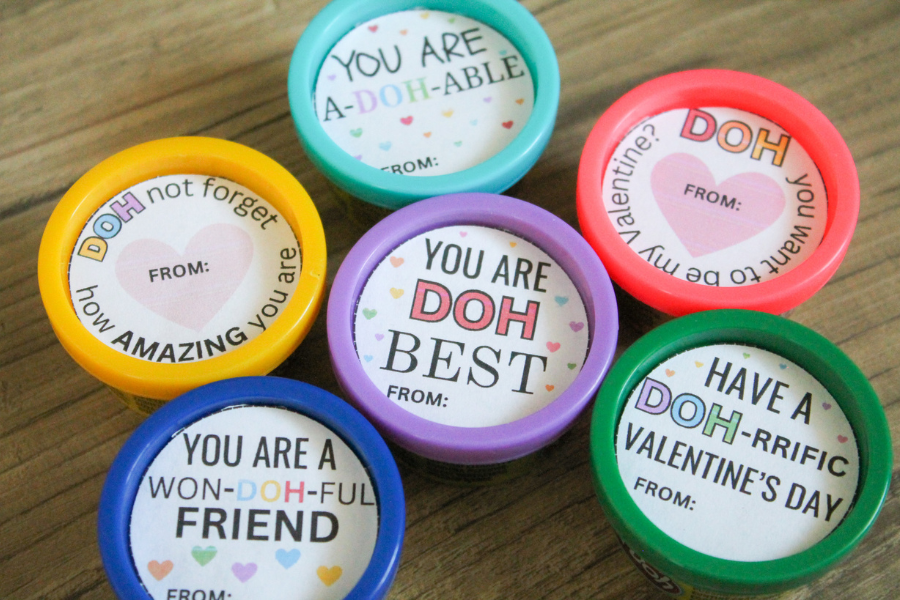 Adorable Play Doh Valentines - Free Printable Cards