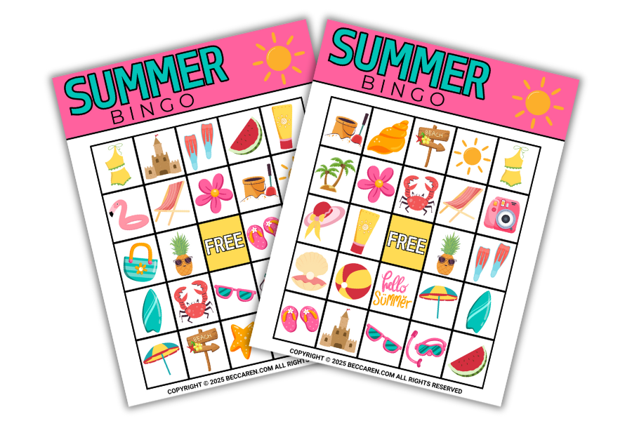 Printable Summer Bingo Game