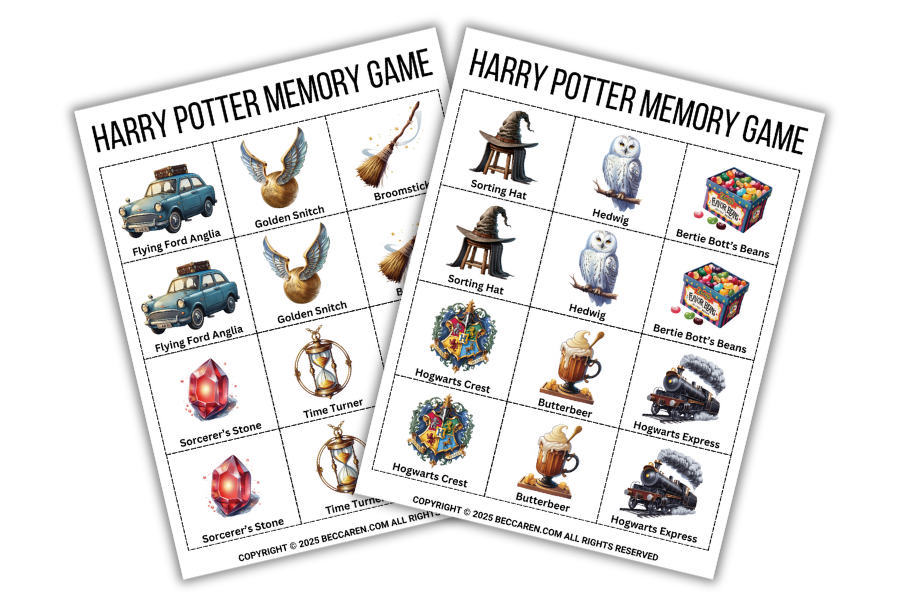 FREE Printable Harry Potter Matching Game